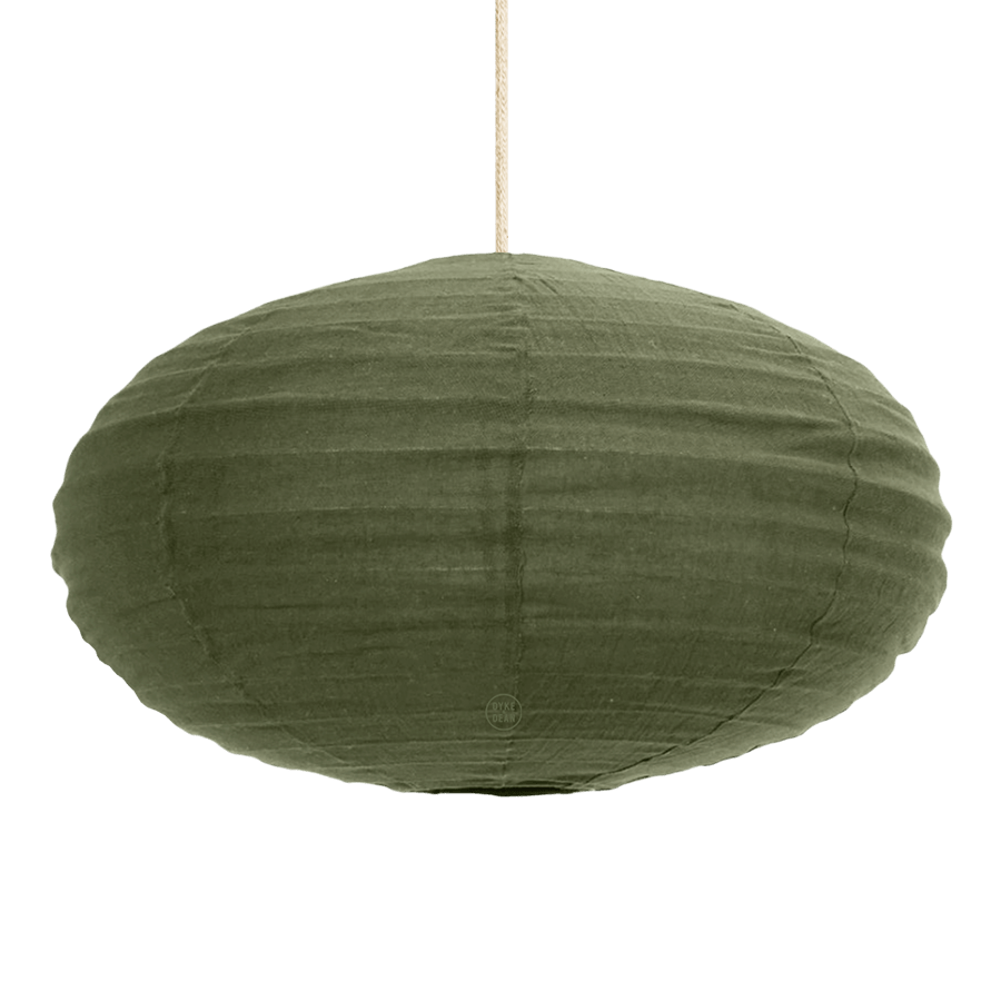 LUNA OFF WHITE LINEN LIGHT SHADE 50CM - DYKE & DEAN