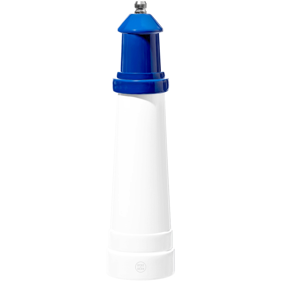 LIGHTHOUSE SALT & PEPPER MILL LARGE - BLUE GRINDER - DYKE & DEAN