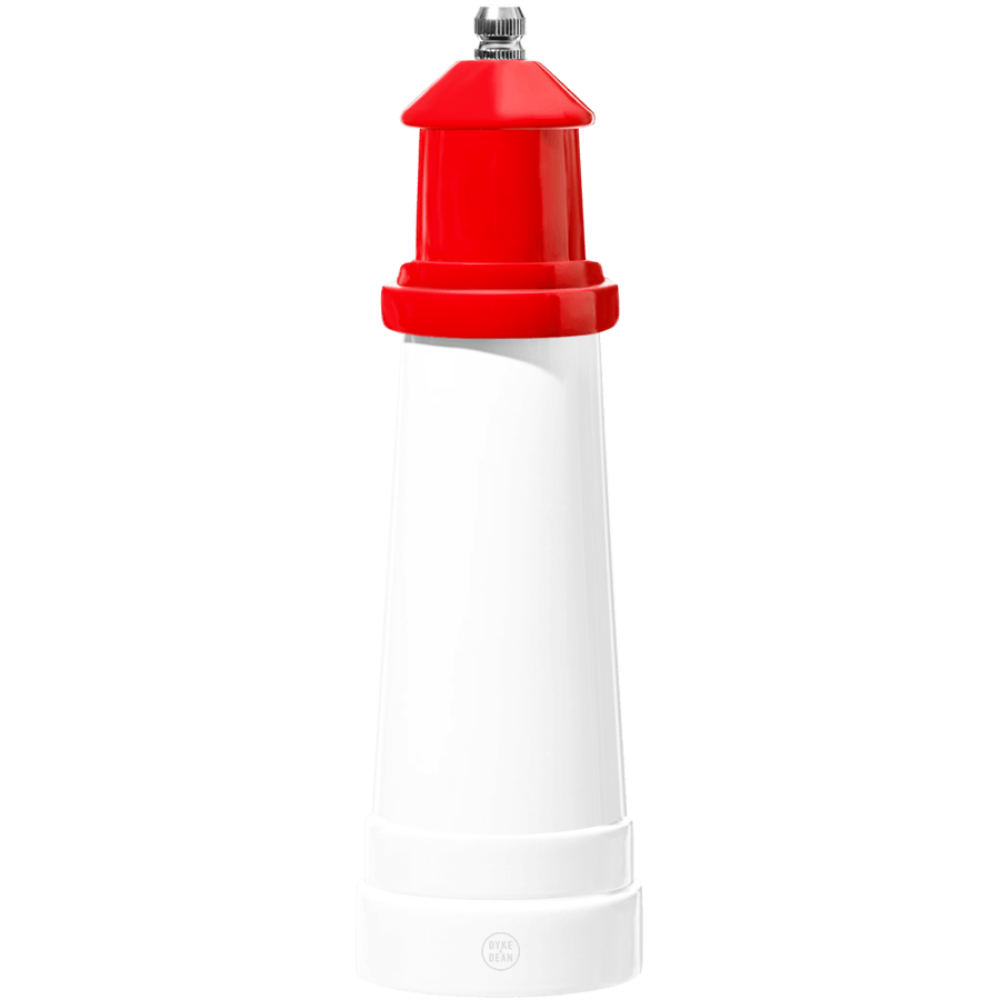 LIGHTHOUSE SALT & PEPPER MILL SMALL - RED GRINDER - DYKE & DEAN