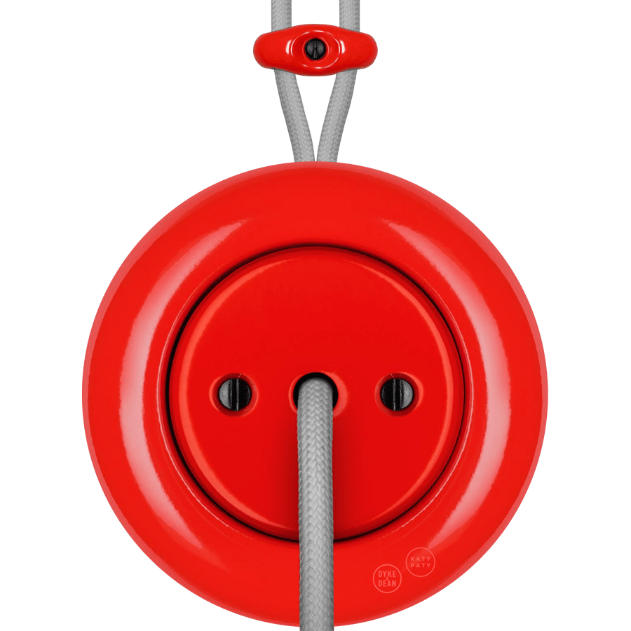 PORCELAIN KATY PATY COLONA ROUND SURFACE MOUNTED CABLE GLAND SOCKET RED ...