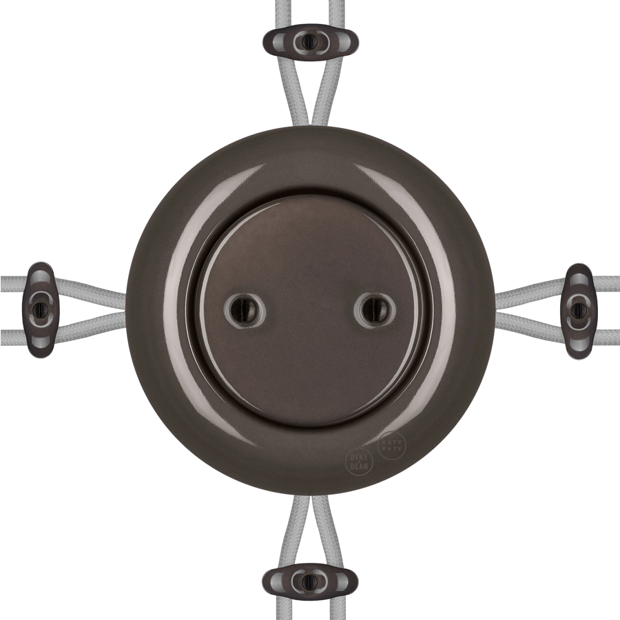 PORCELAIN KATY PATY COLONA ROUND SURFACE MOUNTED JUNCTION BOX BROWN ...
