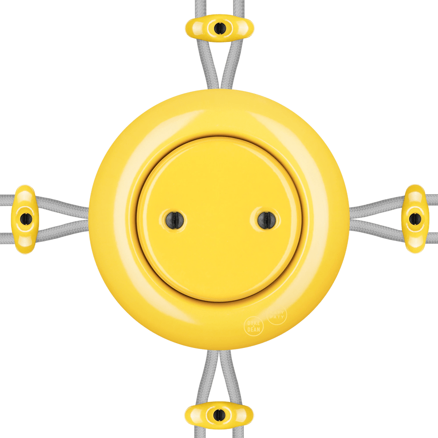 PORCELAIN KATY PATY COLONA ROUND SURFACE MOUNTED JUNCTION BOX YELLOW ...