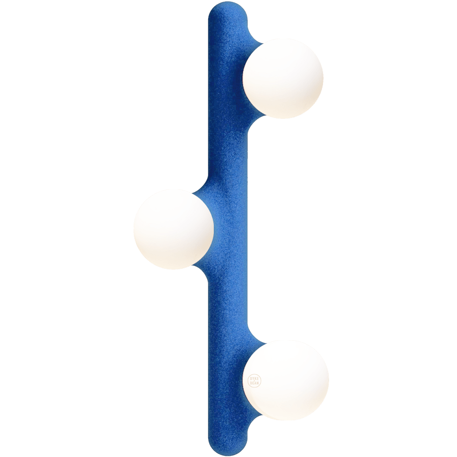 PRICKLY PEAR TRIPLE WALL LIGHT GLOBE VELOUR BLUE - DYKE & DEAN