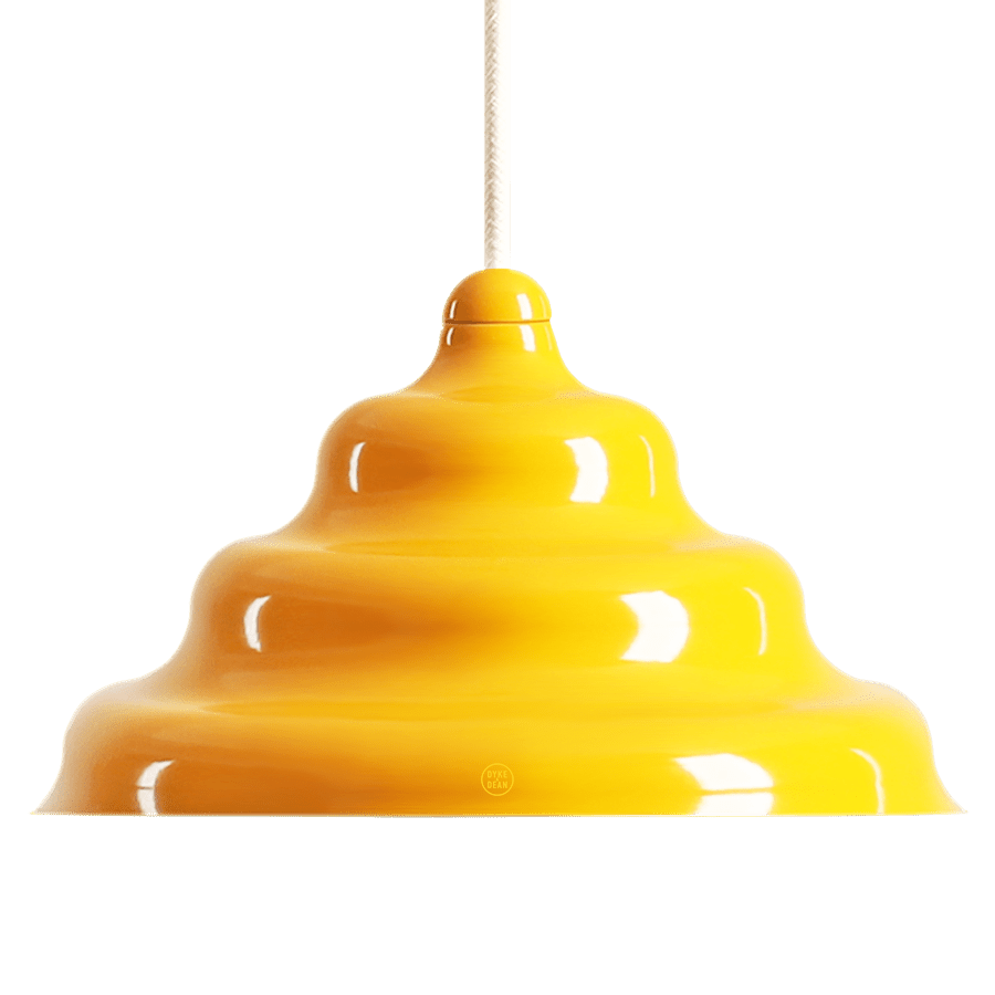WAVE HANGING PENDANT LAMP YELLOW M - DYKE & DEAN