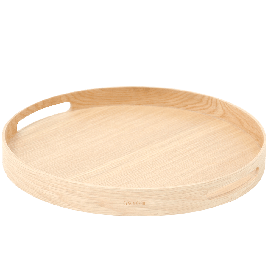 Round oak tray store