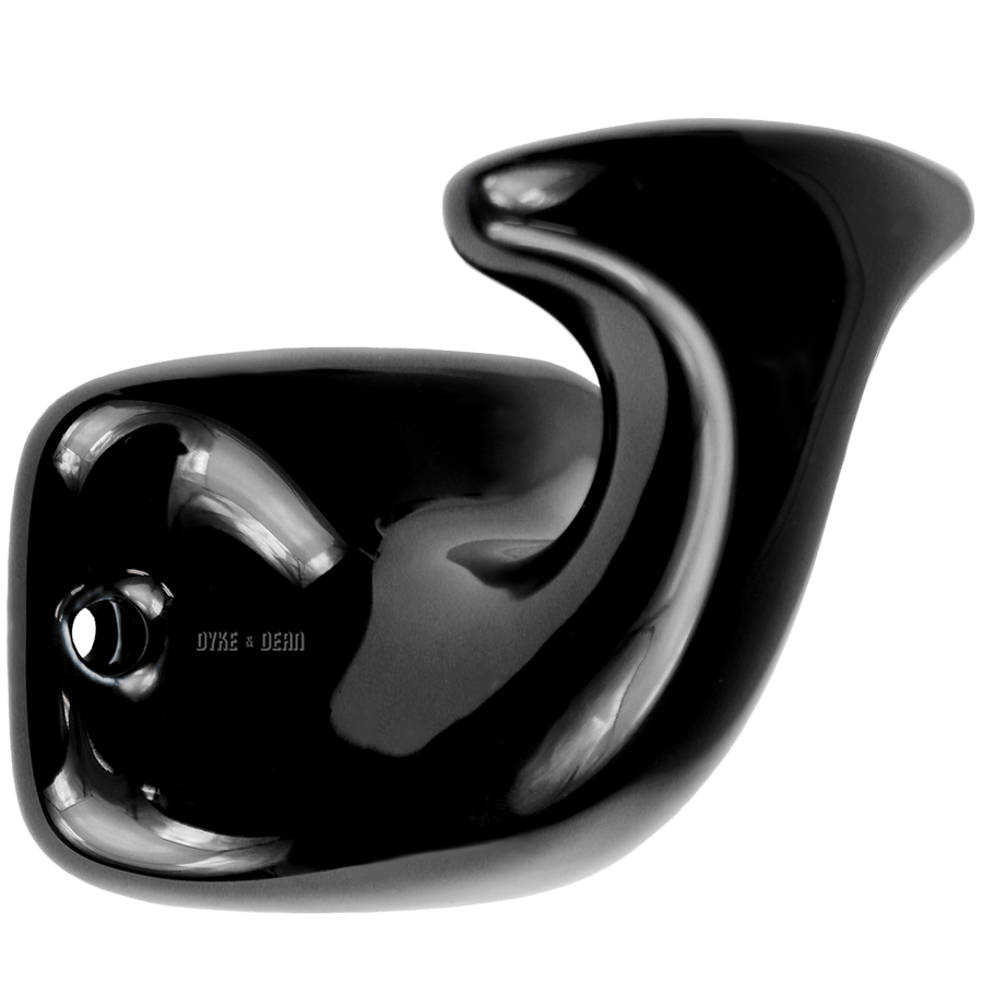 BLACK PORCELAIN ROBE HOOK - DYKE & DEAN